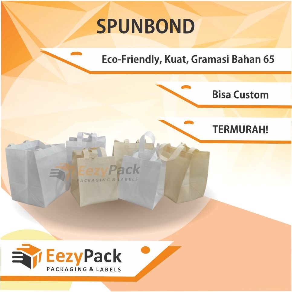 Jual (ISI 12 PACK)TAS SPUNBOND GOODIE BAG BOX NASI BOX | Shopee Indonesia