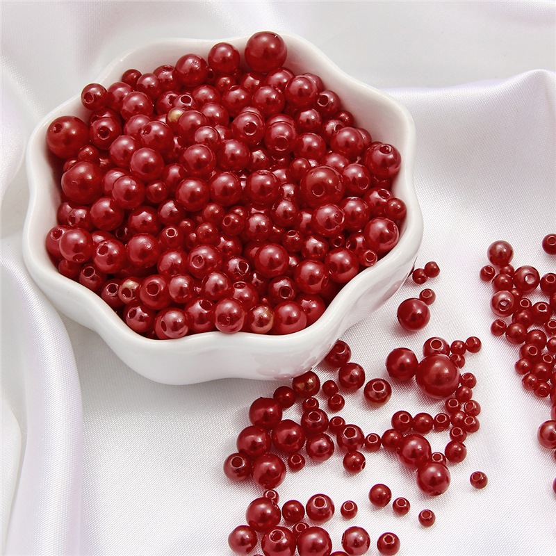 Jual 150pcs Manik Mutiara Kilau 3-8mm Mix Manik Kaca Bulat Bumi Bahan ...