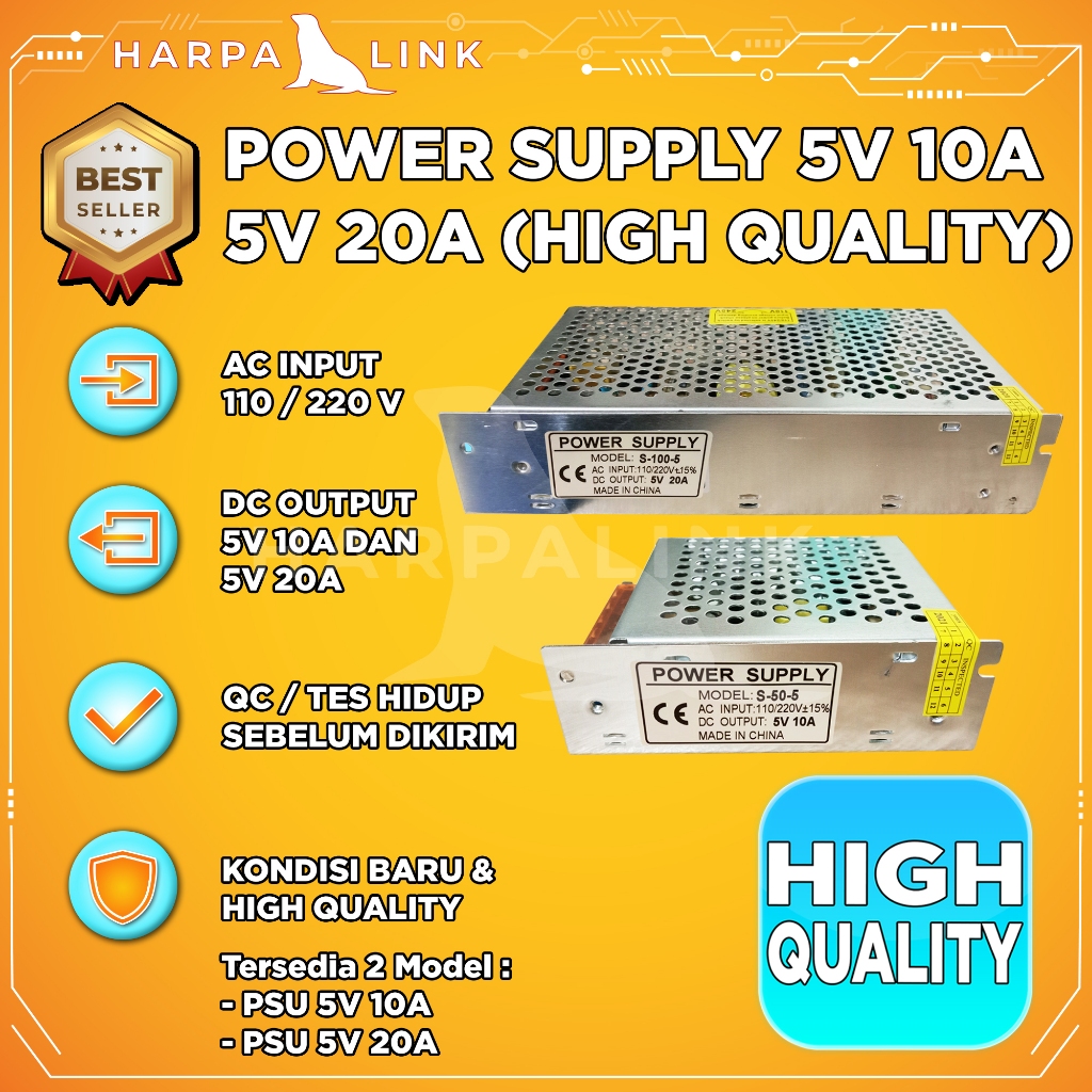 Jual Switching Power Supply PSU 5V 20A High Quality Power Supply 5V 20A ...