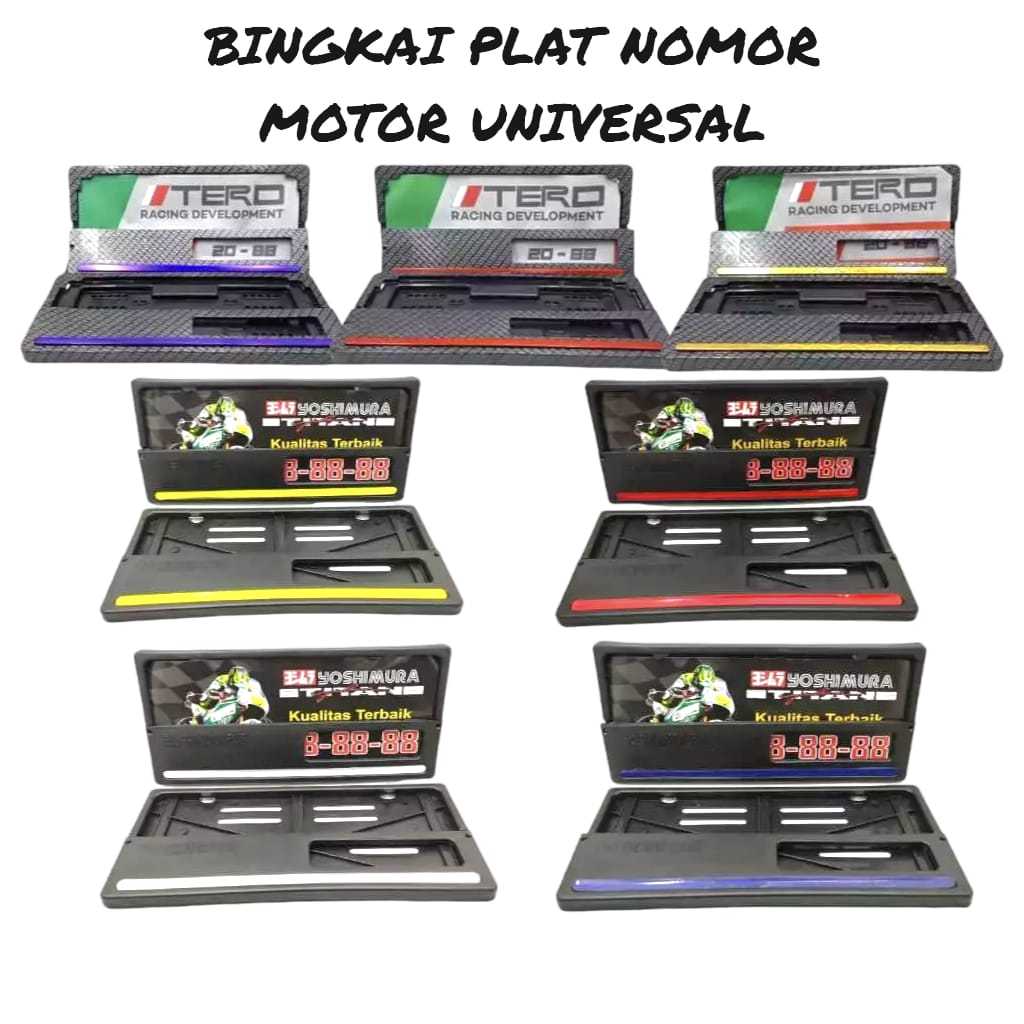 Jual Cover Plat Carbon Bingkai Plat Motor Motif Carbon Satu Set Depan ...