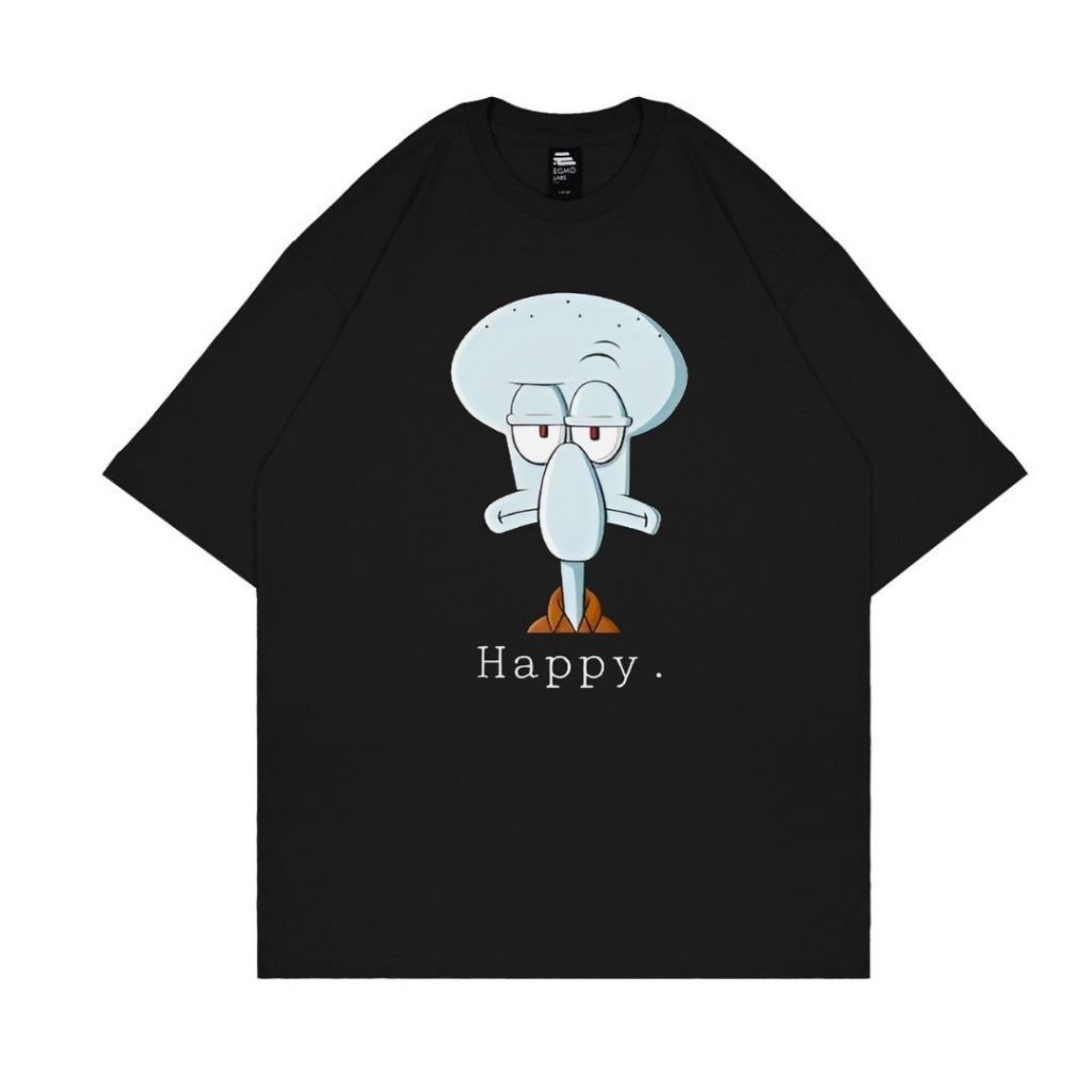 Jual Virtuative "Happy" Black Oversized T-Shirt | COD | Atasan | Kaos ...
