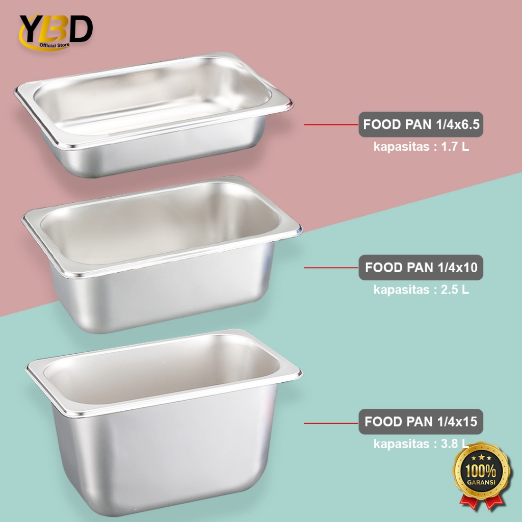 Jual Food pan wadah makanan stainless steel Ukuran ( 1/1 x 6.5 - 10 ...
