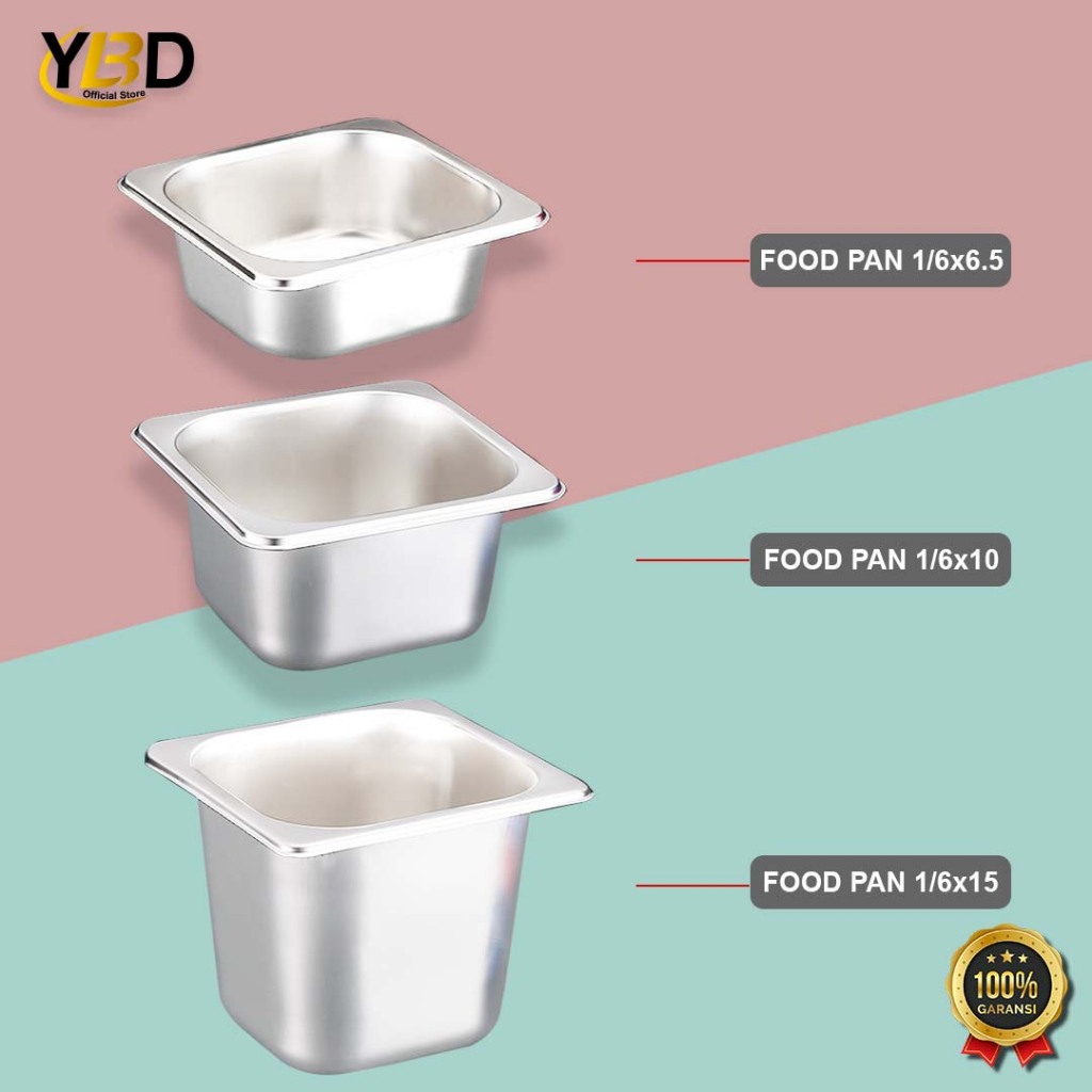 Jual Food pan wadah makanan stainless steel Ukuran ( 1/1 x 6.5 - 10 ...