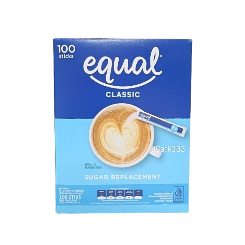 Jual Equal Classic Sweetener Box 100 Sticks (100x1gr) | Shopee Indonesia