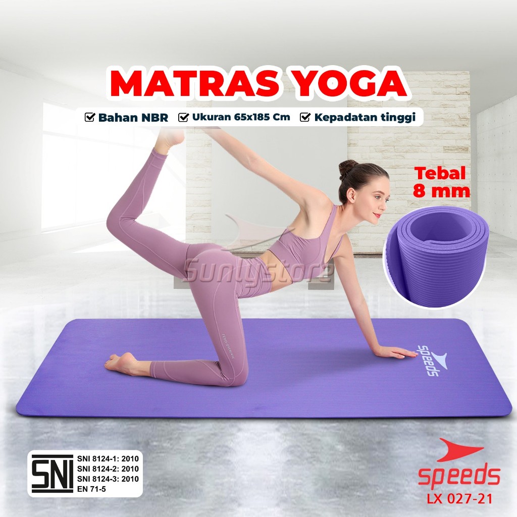 Jual SPEEDS Matras Yoga NBR Yoga Mat Alas Olahraga Yoga Senam Lantai ...