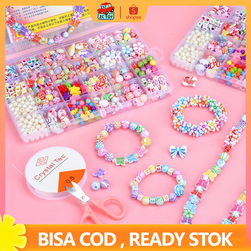 Jual ZCTOY DIY Beaded Perempuan Manik Gelang Kalung Mainan Edukasi Anak ...
