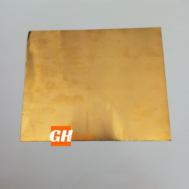 Jual PLAT KUNING LAKTUN LEMBARAN UKURAN -+12-15 cm TEBAL -+0,2-0,5 mm ...