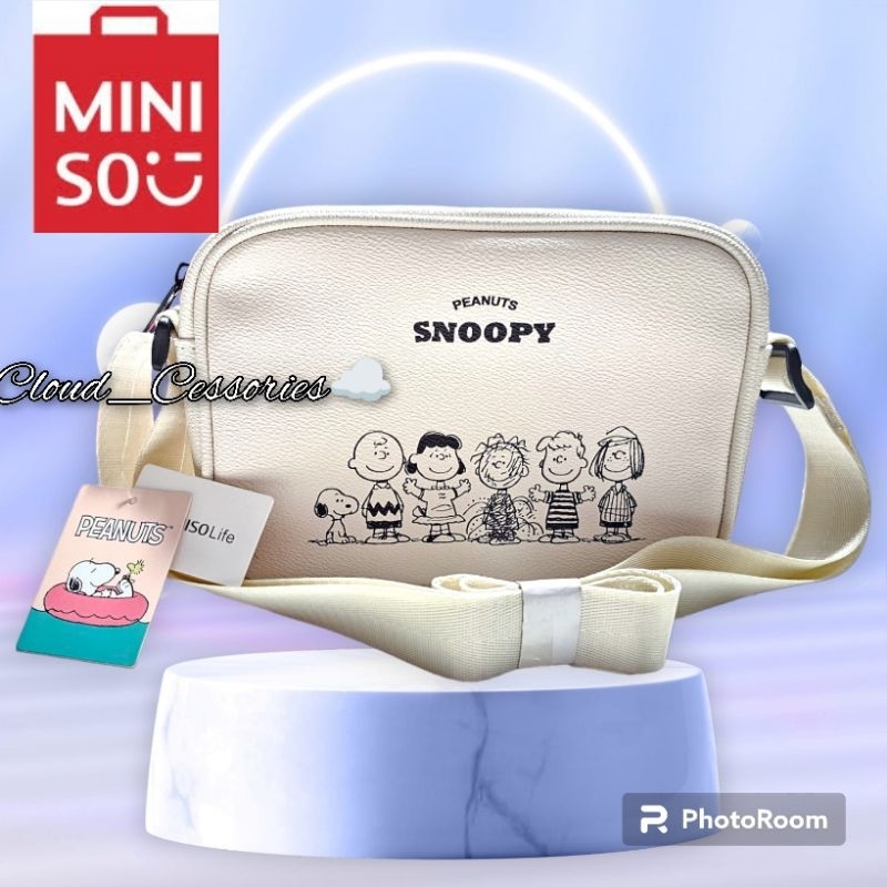Jual MINISO X PEANUTS SNOOPY SUMMER TRAVEL COLLECTION CROSSBODY BAG ...