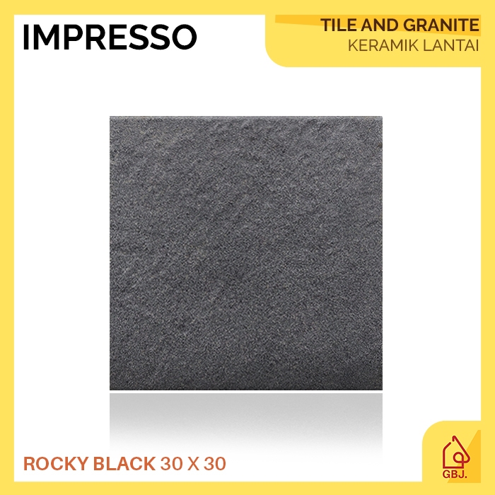 Jual KERAMIK KASAR 30 X 30 ROCKY BLACK KIA IMPRESSO / KERAMIK LANTAI ...