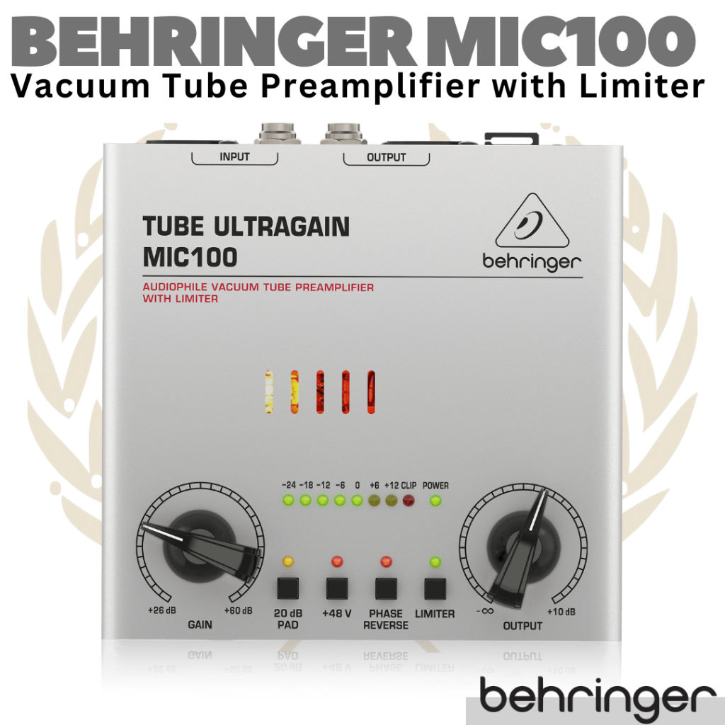 Jual BEHRINGER TUBE ULTRAGAIN MIC100 Vacuum Tube Preamplifier with ...