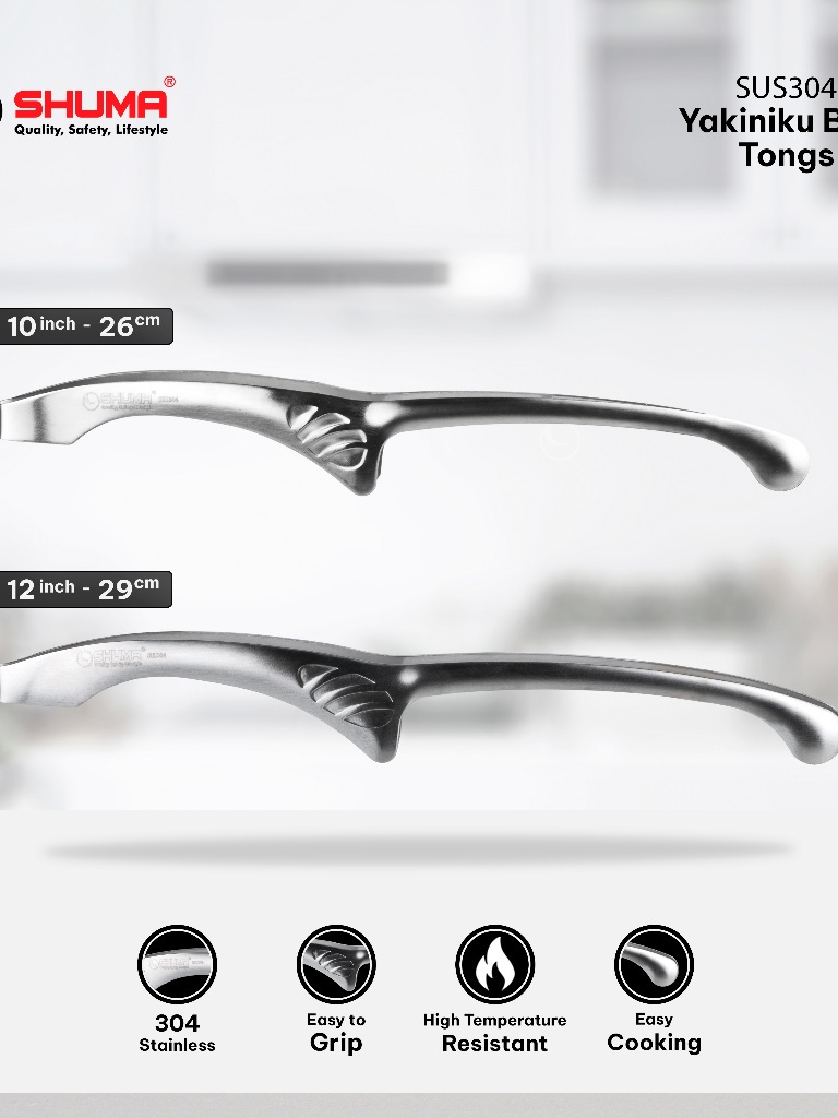 Jual SHUMA SUS 304 YAKINIKU BBQ TONGS 10 INCHI (26CM) / 12 INCHI (29CM) | Shopee Indonesia