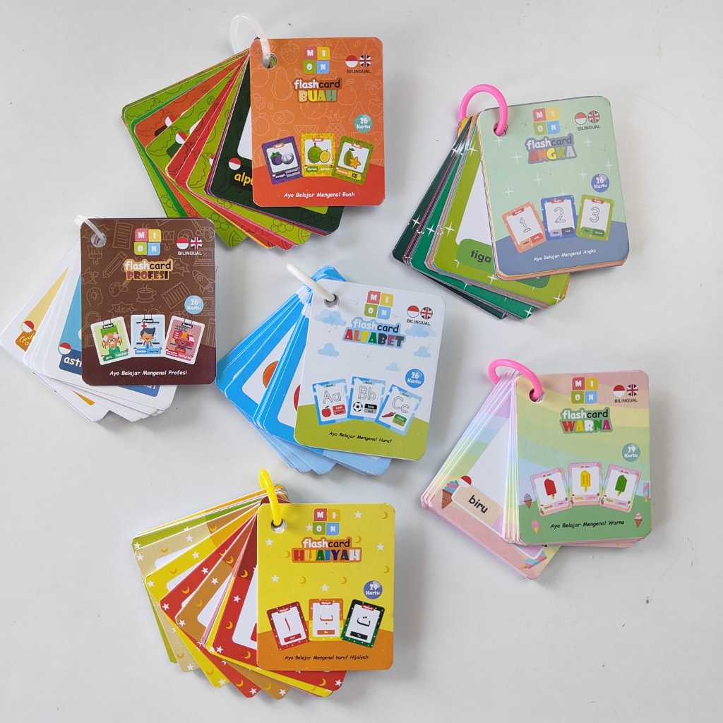 Jual Flash Card Edukasi Anak Flash Card Ring Mion | Shopee Indonesia