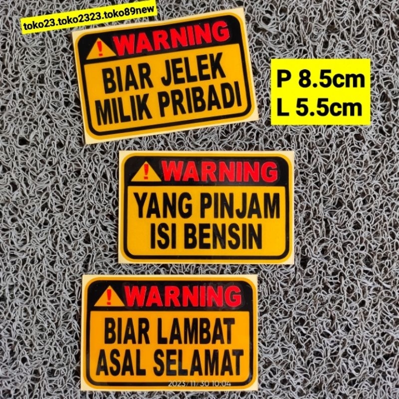 Jual stiker cutting motor kata kata warning biar jelek | Shopee Indonesia