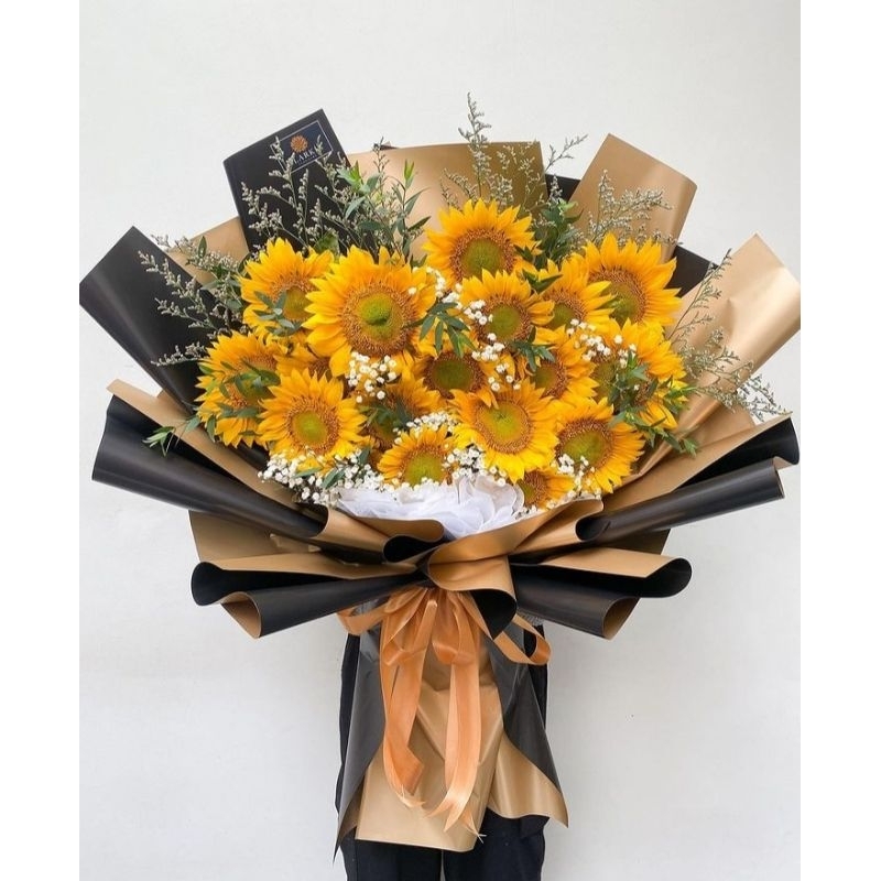 Jual Buket bunga matahari jumbo isi 15 batang | Shopee Indonesia