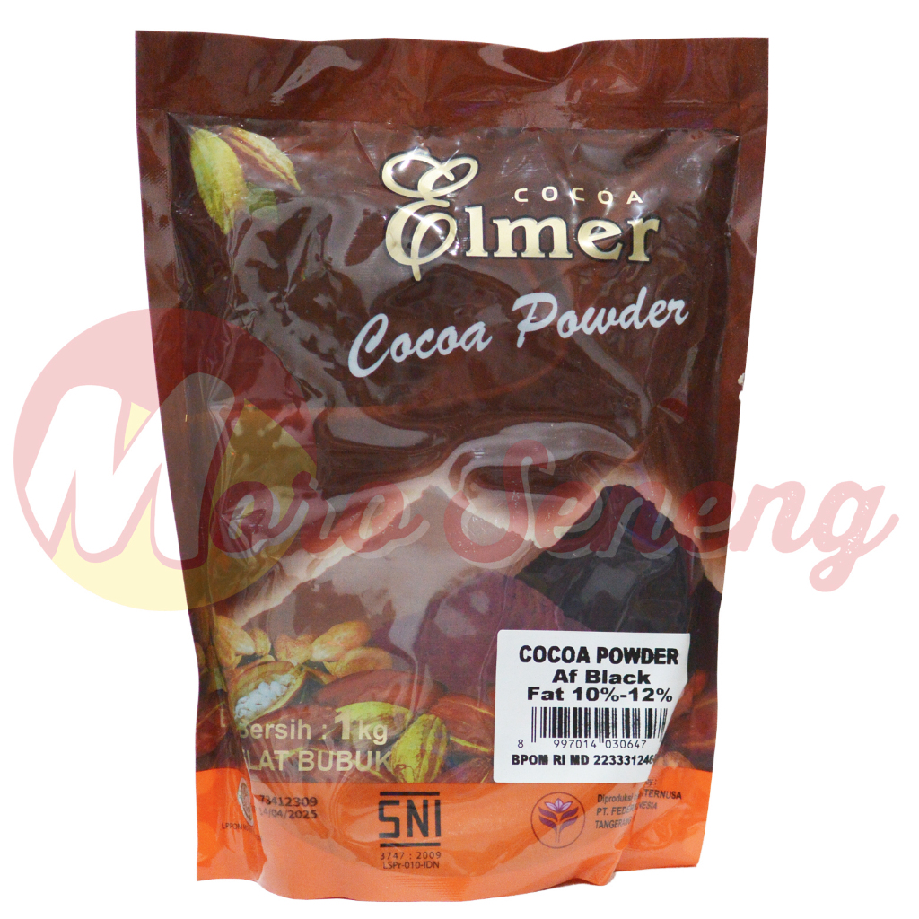 Jual Elmer African Black 10-12% 1 kg Coklat Bubuk Cocoa Powder 1kg ...