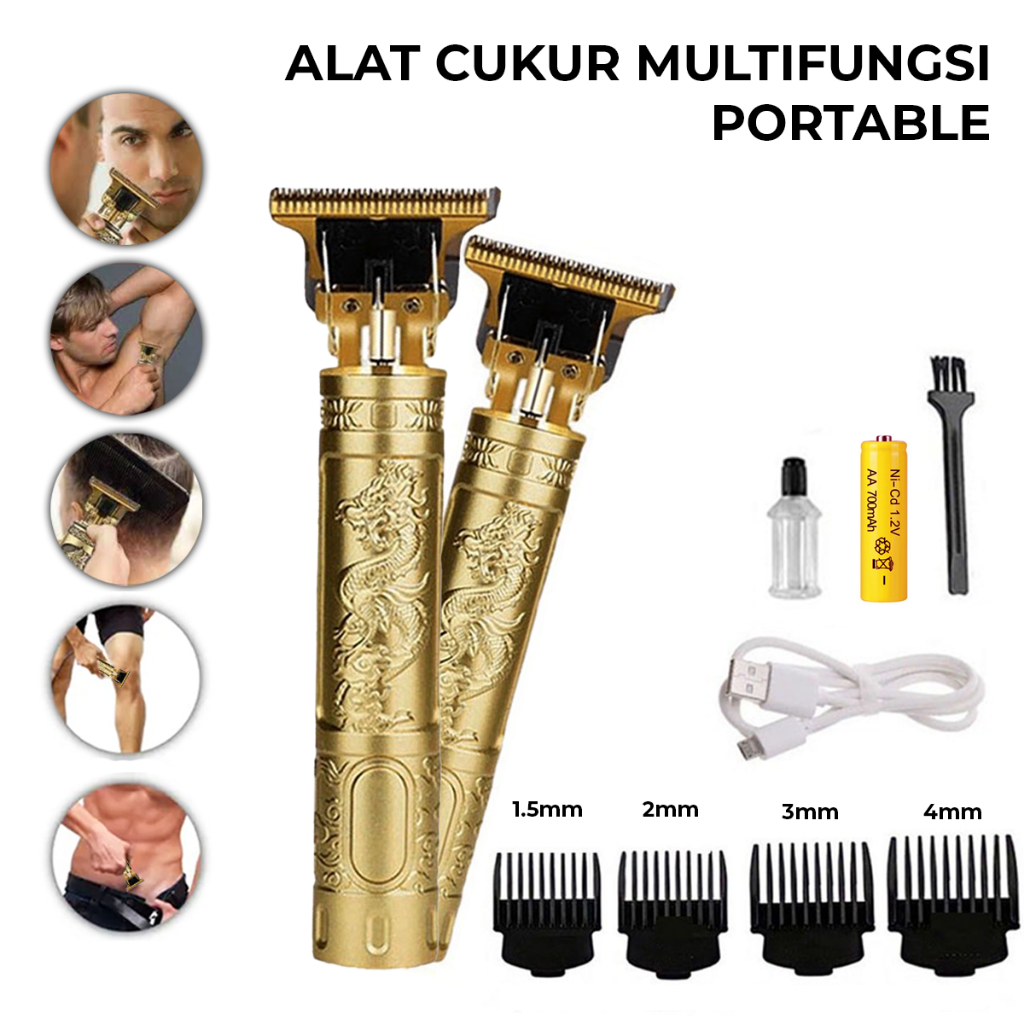 Jual Pencukur Rambut Elektrik Portable Tanpa Kabel Hair Clipper Alat ...