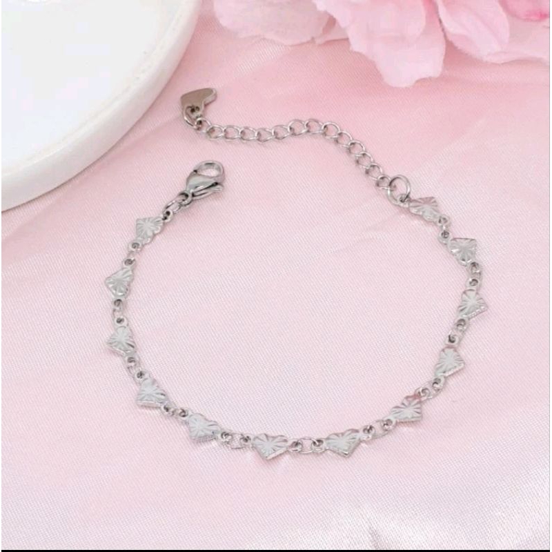 Jual gelang titanium silver model love dewasa | Shopee Indonesia