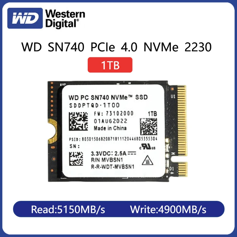 Jual Western Digital WD SN740 M.2 2230 1TB SSD NVMe Gen4 x4 PCIe 4.0 SN ...