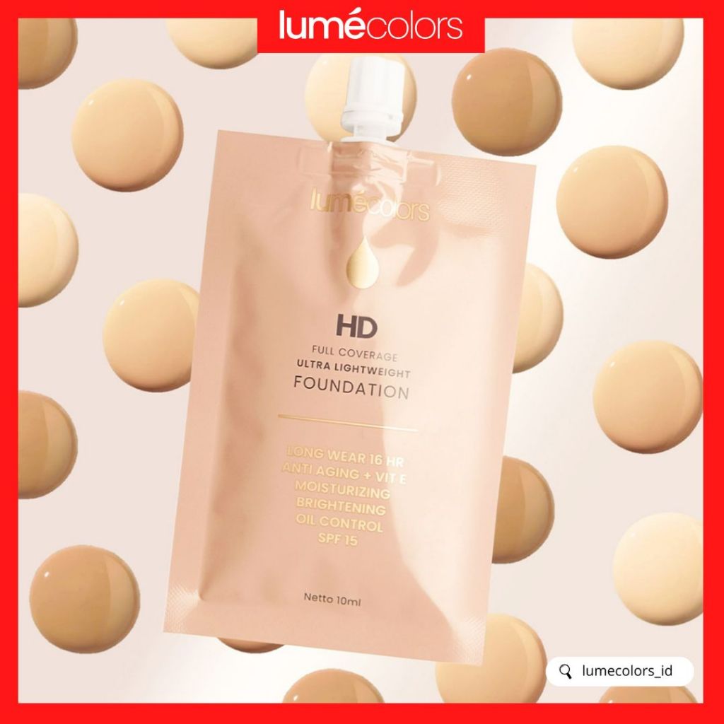 Jual Lumecolors Foundation Sachets 10 ml 100% ORIGINAL Lumecolor ...
