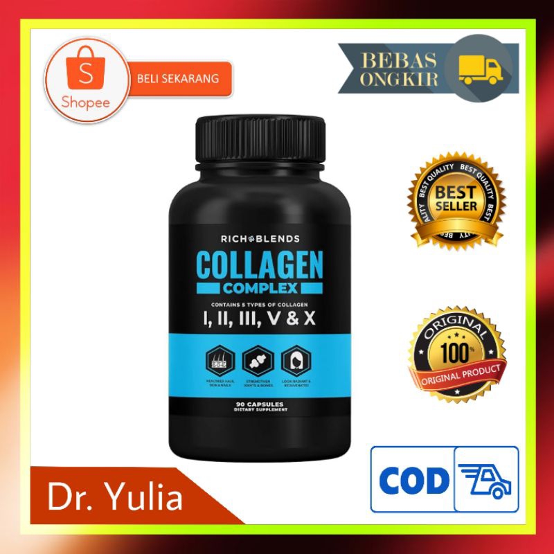 Jual Suplemen Pemutih Kulit Terbaik Collagen Complex Rich Blend 5 Types ...