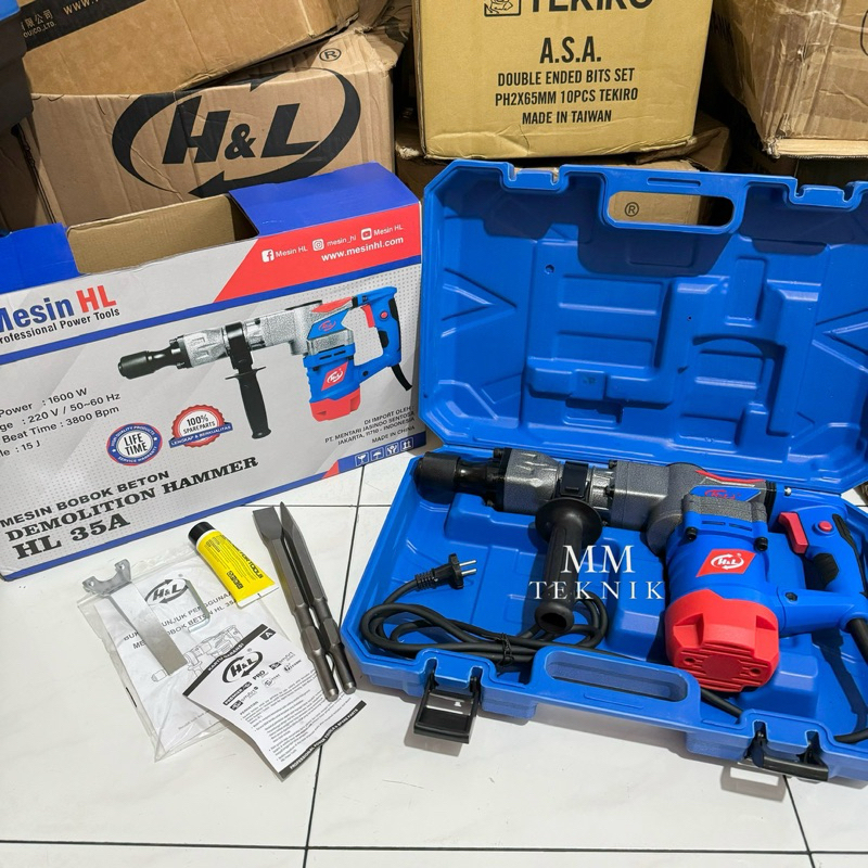 Jual HL Mesin Bobok Beton / Demolition Hammer HL35A Mesin Bobok Lantai ...