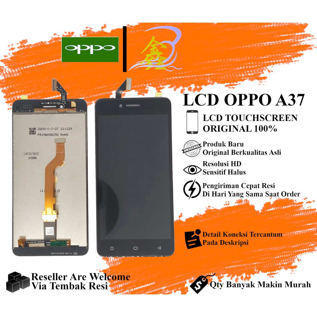 Jual Lcd touchscreen oppo A37 original black | Shopee Indonesia
