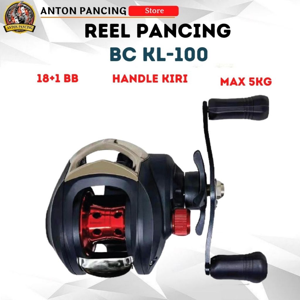 Jual Reel Pancing BC Premium KL-100 Standard Spool 18 Ball Bearing ...