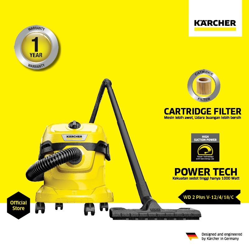Jual KARCHER WD 2 Plus V-12/4/18/C *EU Vacuum Cleaner Wet & Dry ...