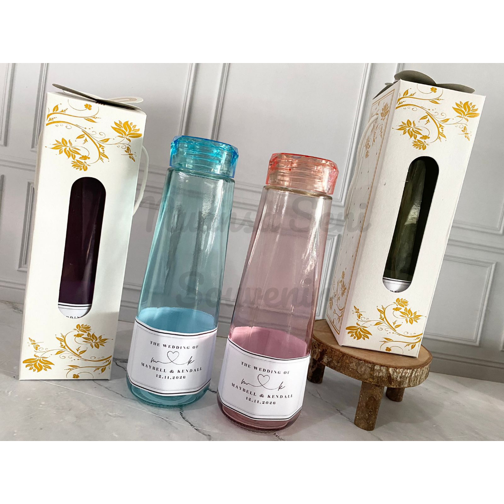 Jual Tumbler Botol Kristal Kaca Bening Termos Infused Water Botol Minum ...