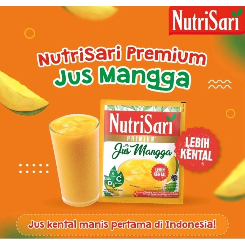 Jual Nutrisari Premium Jus Mangga - Minuman Buah Lebih Kental (1sachet ...