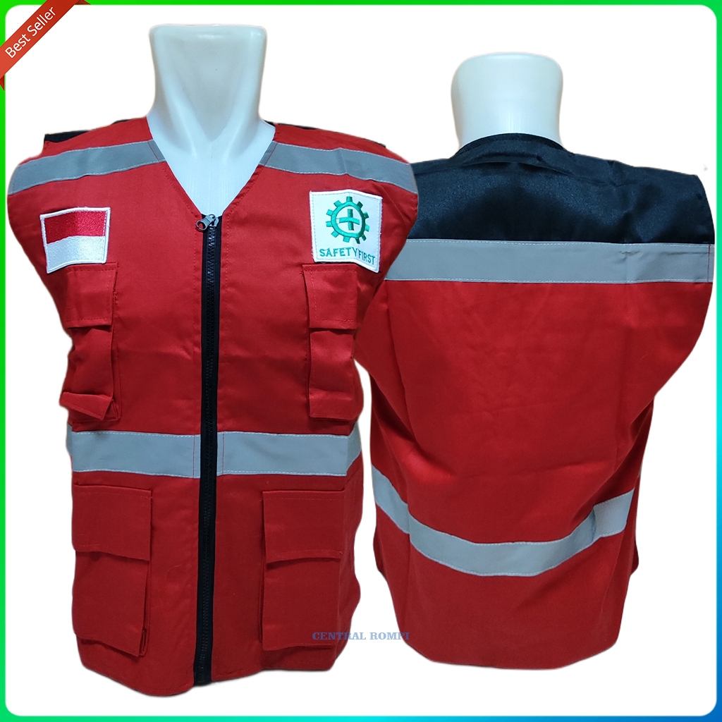 Jual Rompi Safety Proyek Bahan American Drill Premium Terbaru Rompi ...