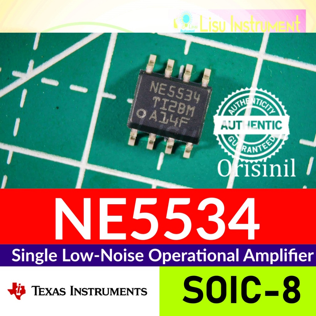 Jual NE5534 Single Low-Noise Operational Amplifier for Audio Applications 5534 SOIC-8 Texas ...