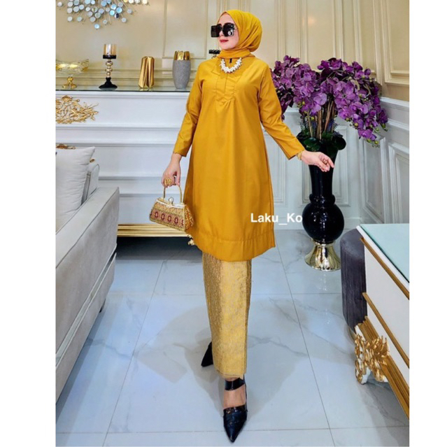 Jual Set Tunik Toyobo // Baju Kurung Melayu // Set Rok songket // Set ...