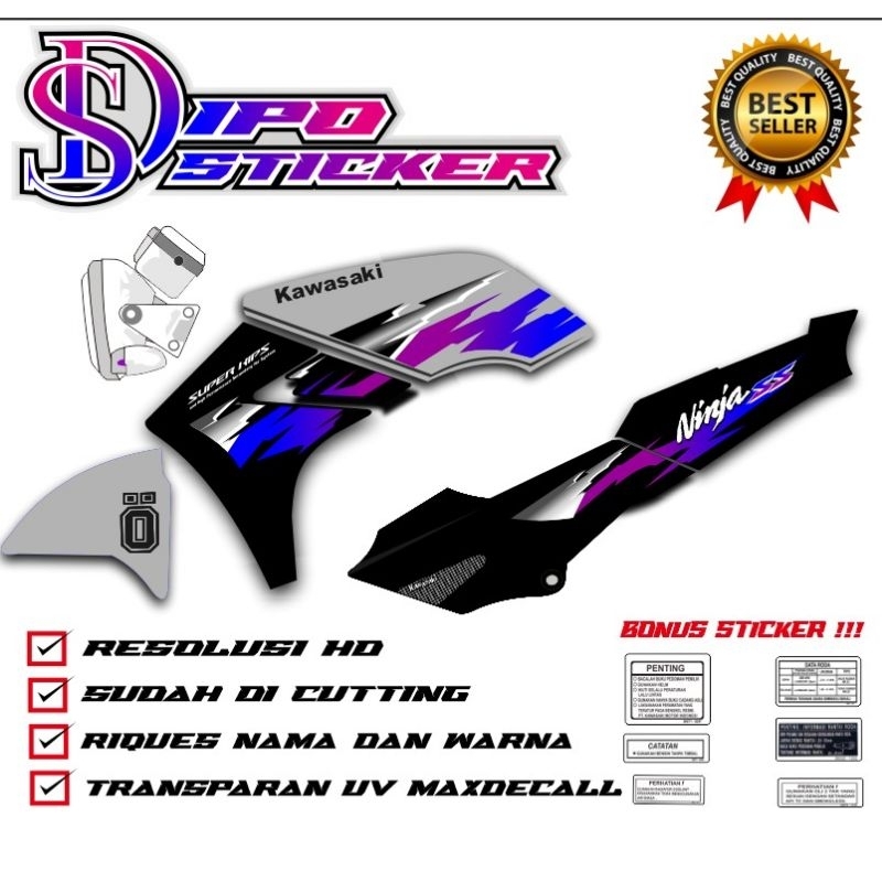 Jual Sticker Striping Ninja SS custom bisa riquest transparan | Shopee ...