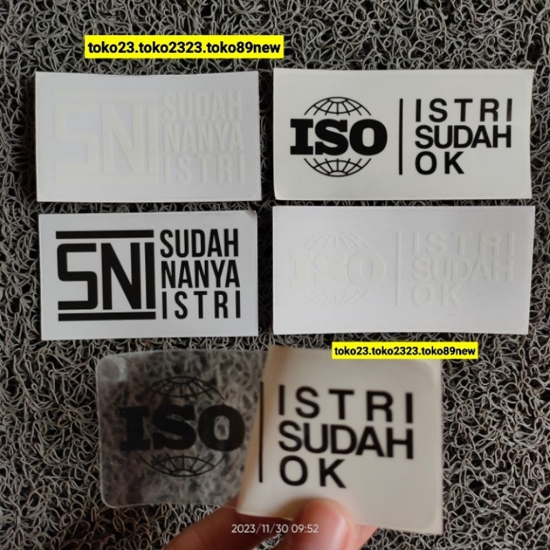 Jual stiker transparan sni iso istri oke stiker motor dan helm | Shopee ...