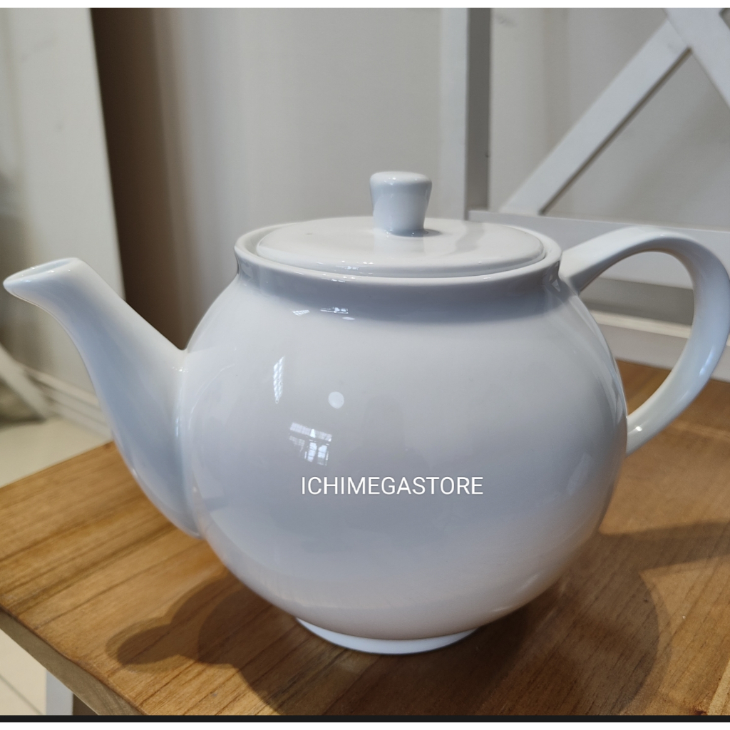 Jual ICHIMEGASTORE Teko Keramik Putih Jumbo Elegan Fine Porcelain Tea ...