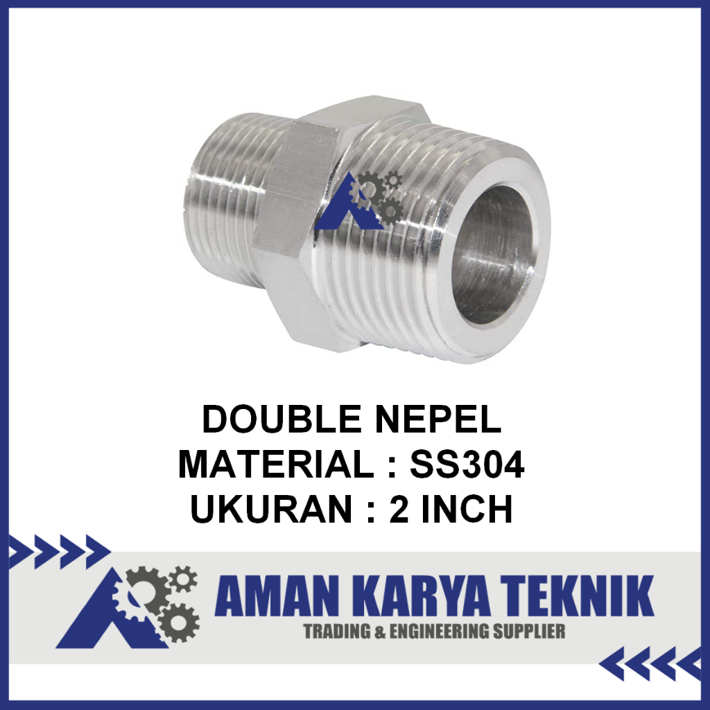 Jual Double Nepel / Nipple Stainless SS304 2" | Shopee Indonesia