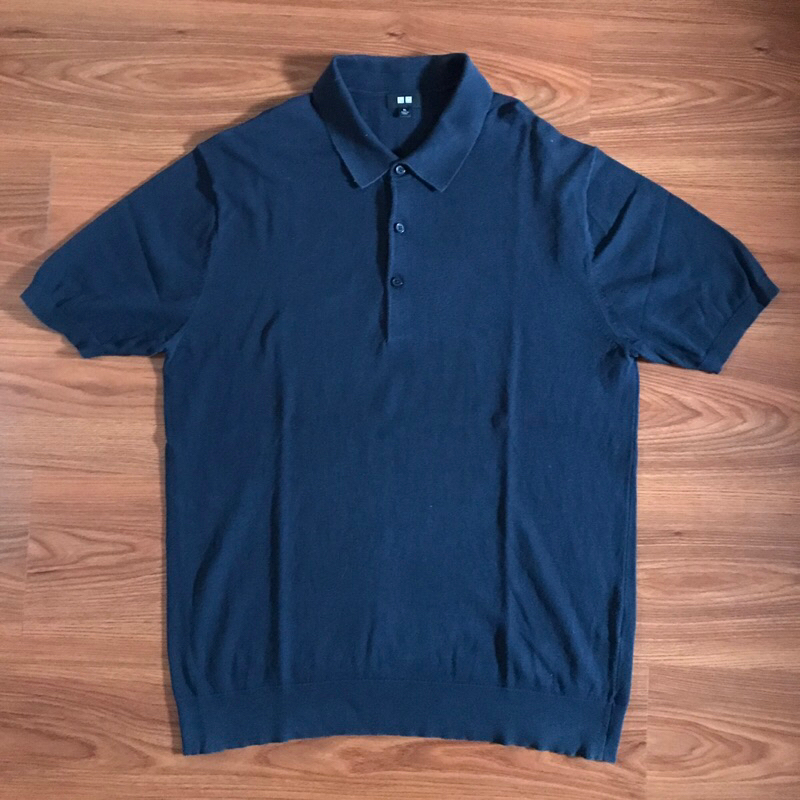 Jual Polo Shirt Knitwear UNIQLO Navy Blue (XL) | Shopee Indonesia
