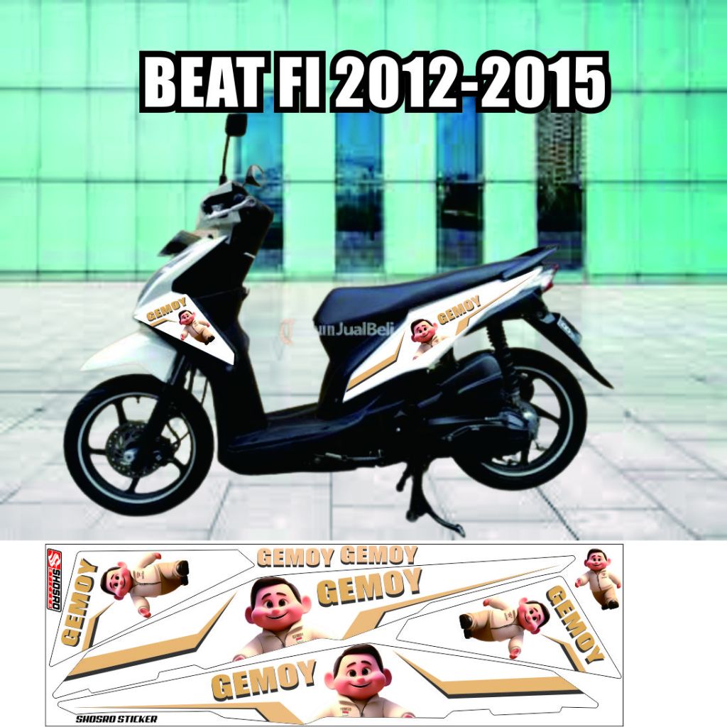Jual STRIPING STIKER ANIME GEMOY LIS MOTOR HONDA BEAT FI 2012-2015 ...