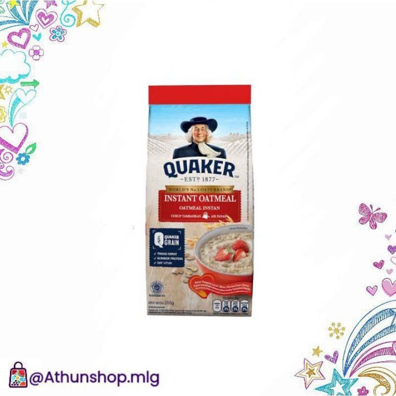 Jual Quaker Oat Instant Merah Kemasan 200g & 800g | Shopee Indonesia