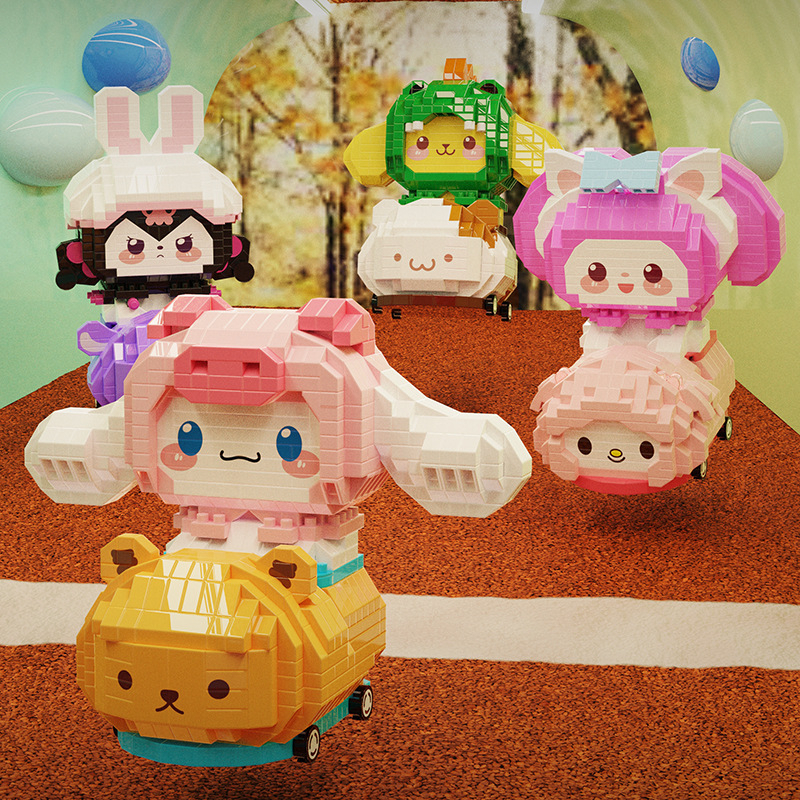 Jual Sanrio Go-Kart Series Nano Block Kart Mainan Balok Susun go kart ...