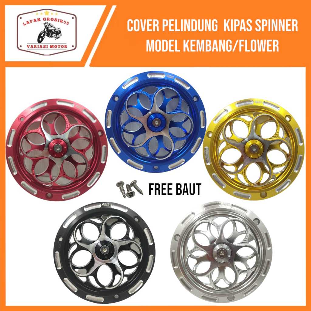 Jual Cover Kipas SPINNER Fan Cover model Flower CNC Universal Beat ...