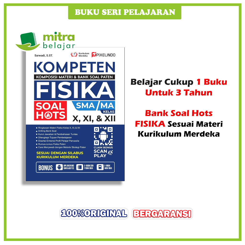 Jual Buku Pelajaran SMA MA Kompeten Bank Soal Hots Fisika Kurikulum Merdeka Kelas 10 11 12 ...