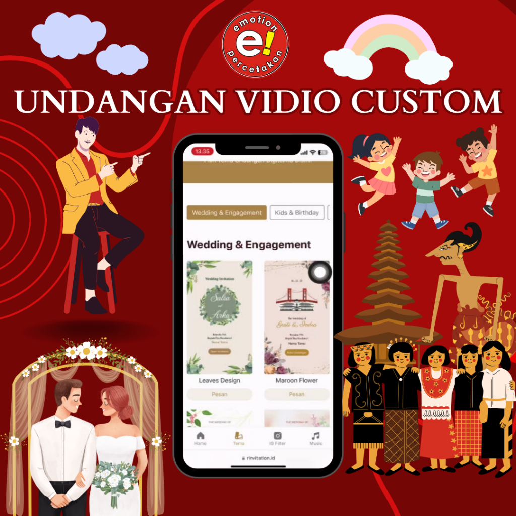 Jual Undangan Vidio Undangan Unik Undangan Digital Undangan Video ...