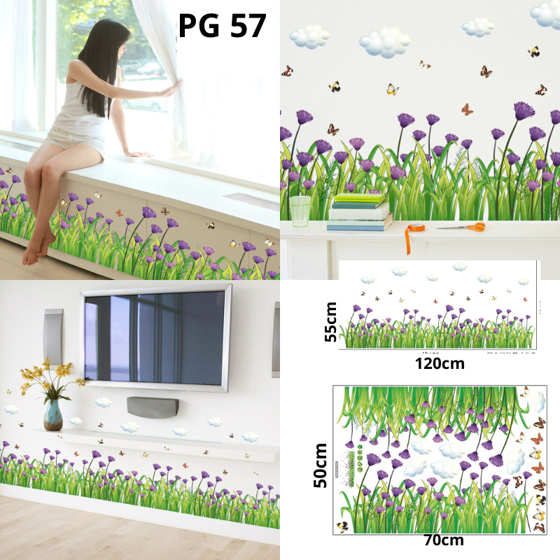 Jual WALL STICKER STIKER SETIKER RUMPUT WALLSTIKER WALLSTICKER DINDING ...