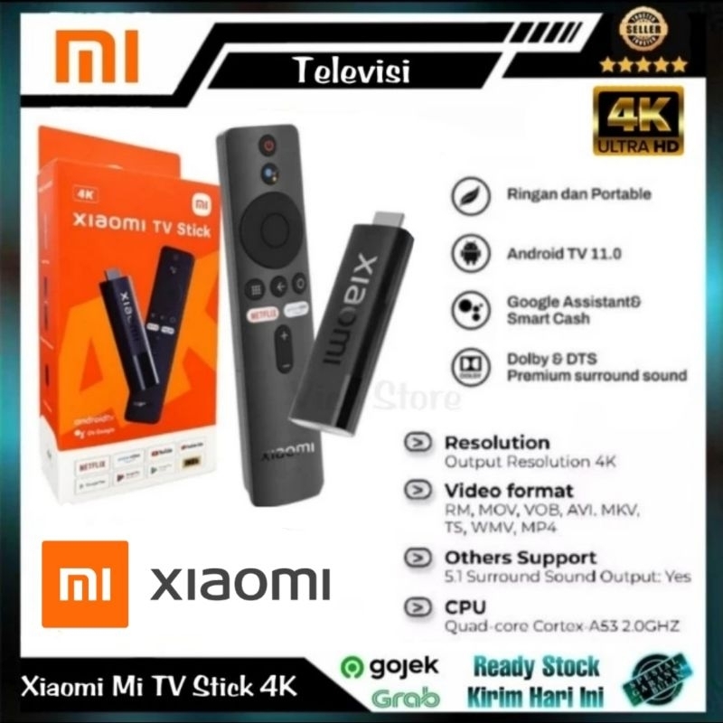 Jual Xiaomi Mi TV Stick Full Ultra HD 2K 4K Smart Android TV | Shopee ...