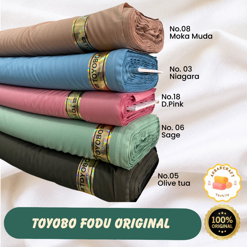 Jual TOYOBO FODU 100% ORIGINAL - HARGA PER 0.5M - LEMBUT&IMPOR | Shopee ...