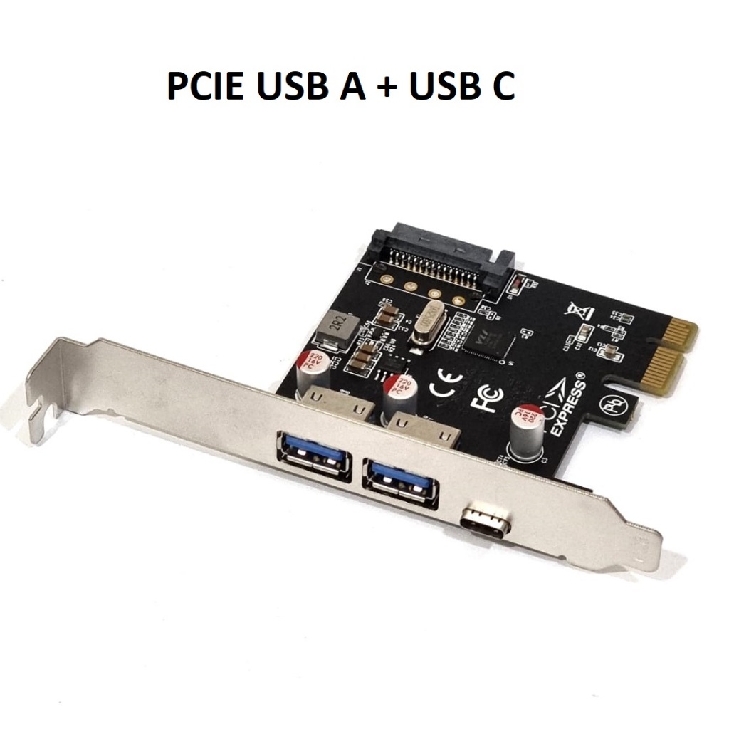 Jual PCIE Card USB Type C USB 3.0 PCI Express USB HUB Type C | Shopee ...