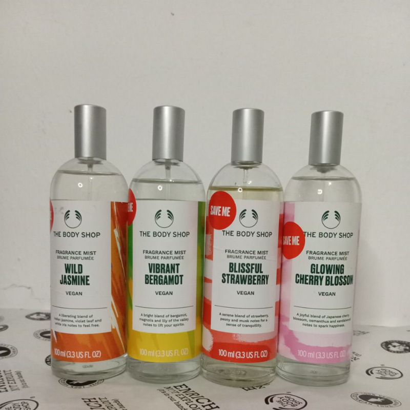 Jual The Body Shop Body Mist wild jasmine / vibrant bergamot / b ...