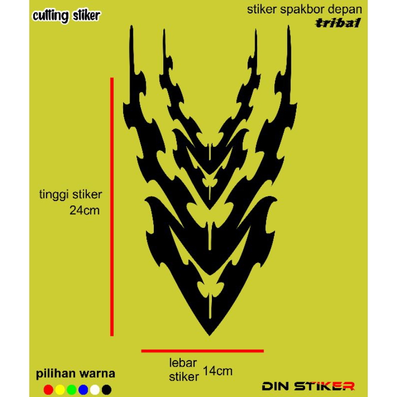 Jual stiker cutting Tribal buat spakbor motor,,stiker spakbor motor ...